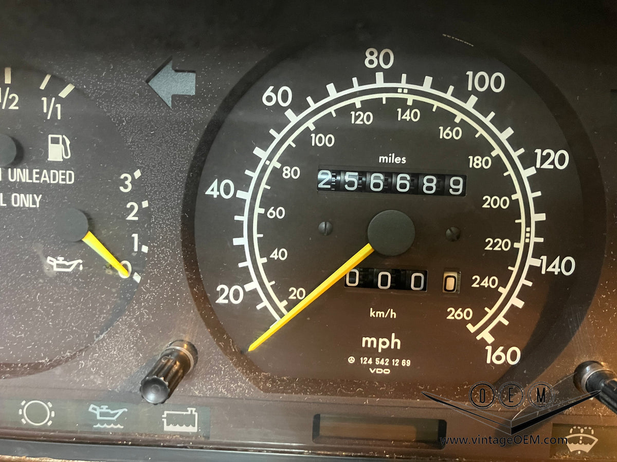 92-93 Mercedes Benz W124 400E instrument cluster 256k tested OK ...