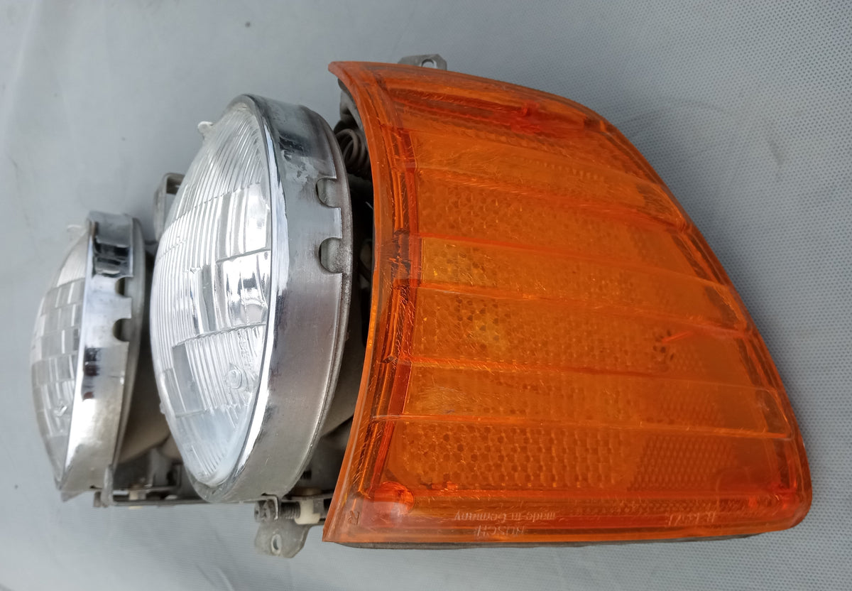 72-89 Mercedes Benz W107 OEM headlights Bosch, pair – Vintage OEM